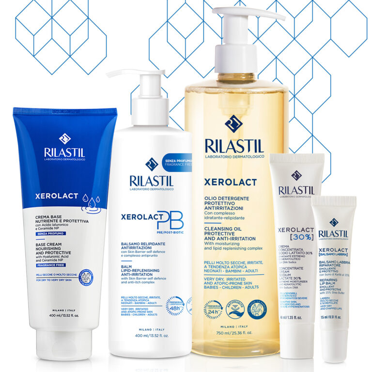 Rilastil Xerolact gamă pentru pielea uscată și deshidratată